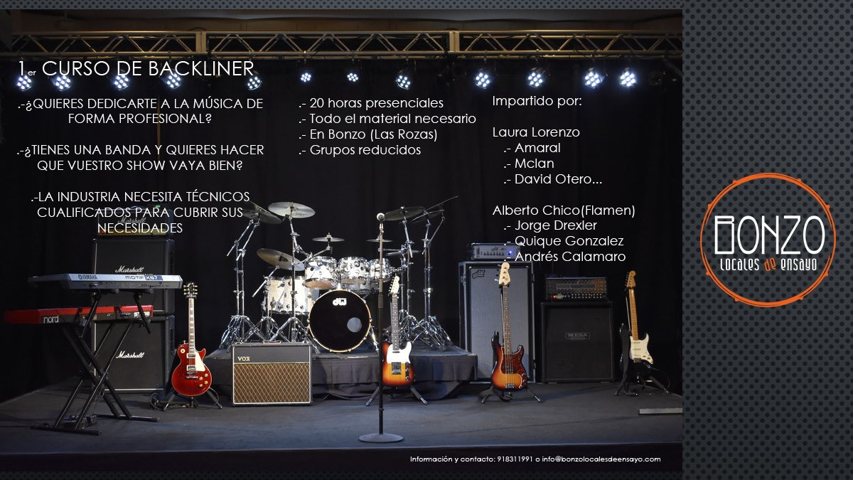 Curso de Backliner - BONZO locales de ensayo en Las Rozas de Madrid ...